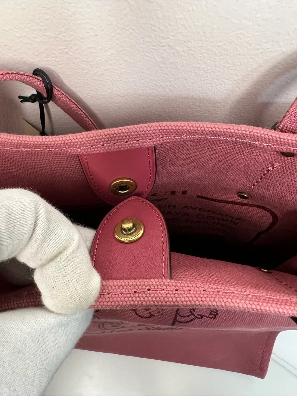 Coach | Bags | Nwt Coach Cafe Lil Miss Jo Coffee Shop Pink Canvas Tote ...